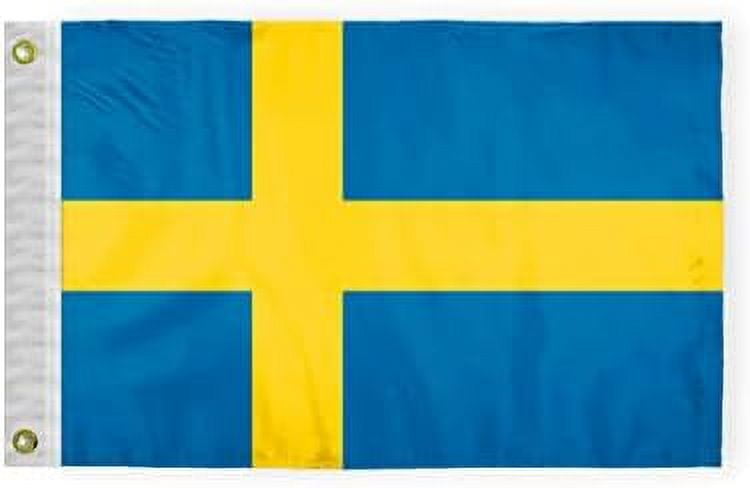 AGAS Sweden Courtesy Flag 12x18 inch Mini Swedish Flag Outdoor 200D ...