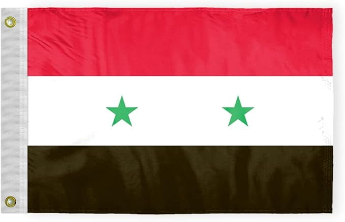 AGAS Syria Courtesy Flag 12x18 inch Mini Syrian Arab Republic Flag ...