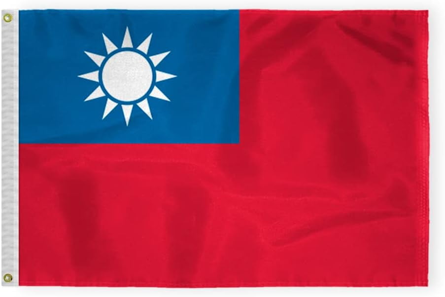 AGAS Taiwan Flag 2x3 ft Outdoor 200D Nylon Double Stitched Hem Never ...