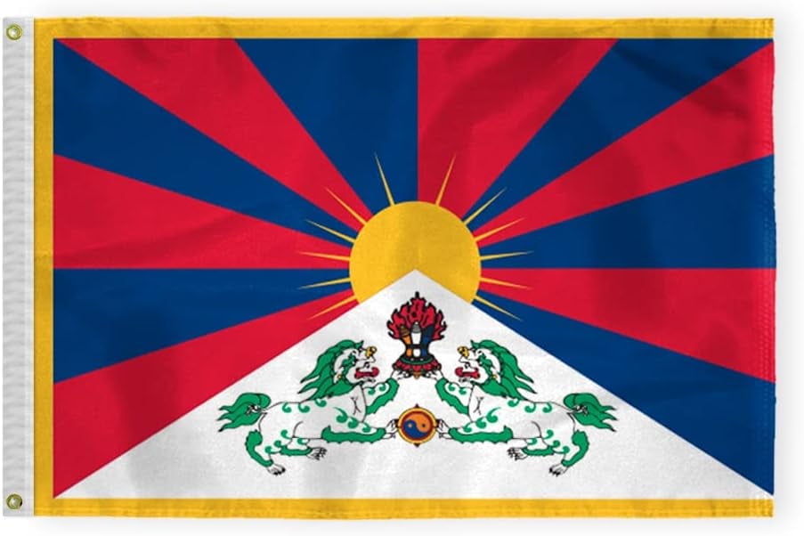 AGAS Tibet Flag 2x3 ft Outdoor 200D Nylon Double Stitched Hem Never ...