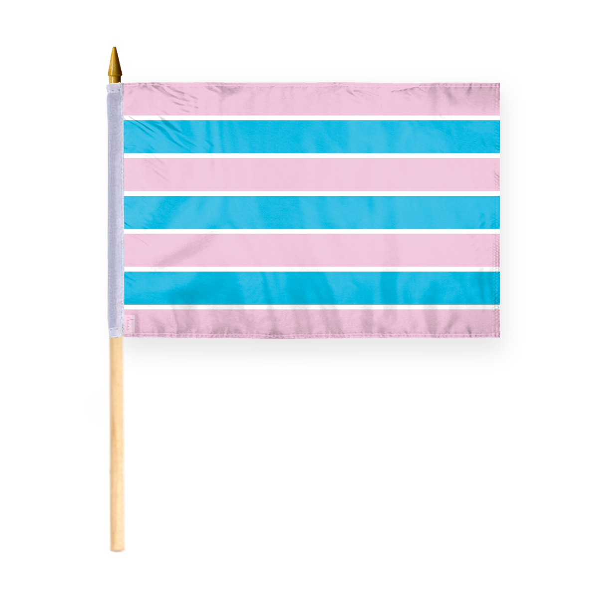 AGAS Transsexual Pride Stick Flag 12x18 inch Flag on a 24 inch Wooden ...