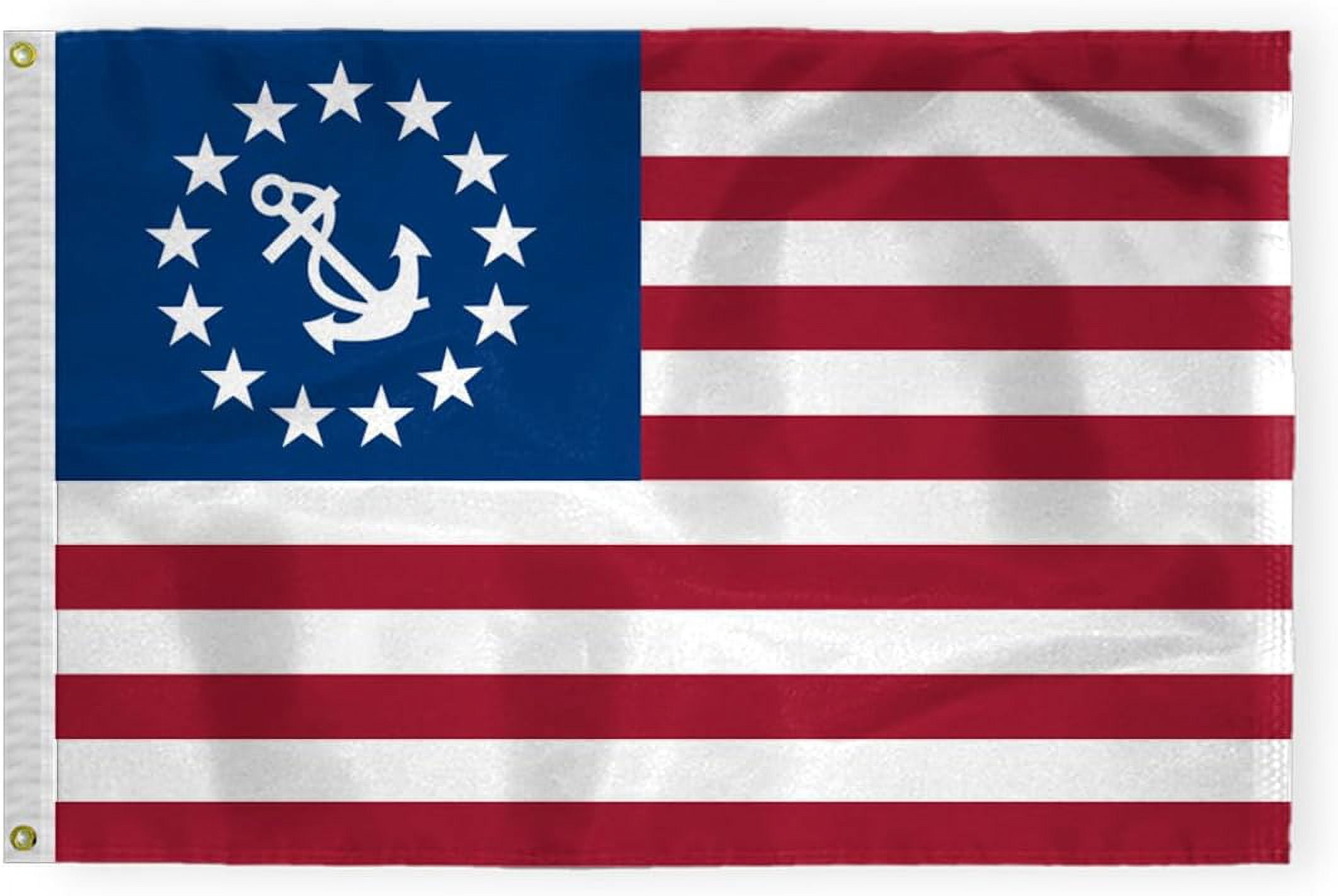 AGAS US Yacht Ensign Flag - 30 x 48 Inch - Printed 200D Nylon ...