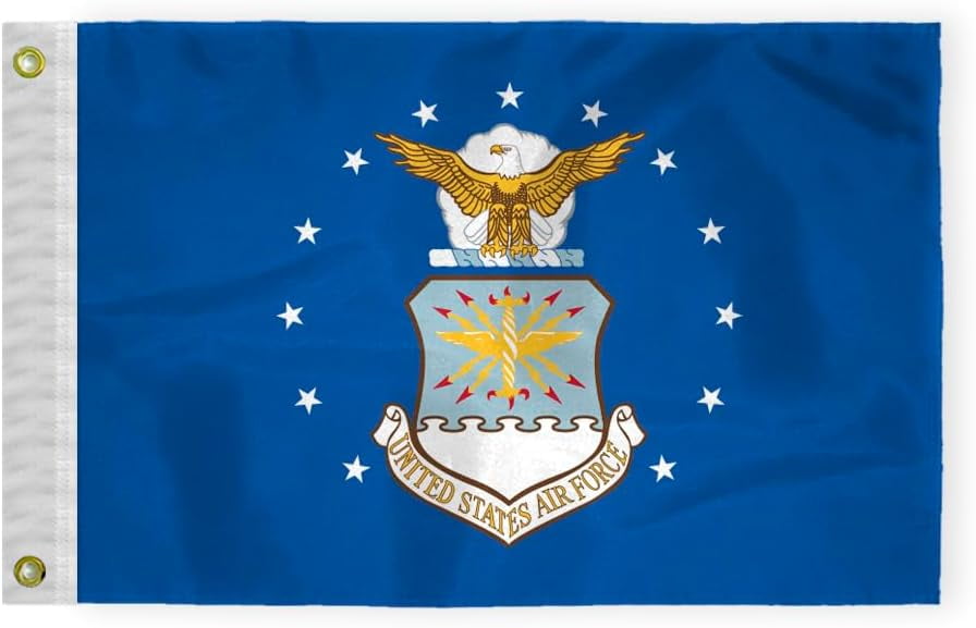 AGAS USAF Air Force Boat Flag 12x18 inch - Printed 200D Nylon Canvas ...