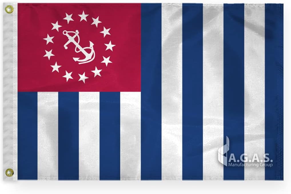 AGAS USPS Yacht Ensign Flag - 12 x 18 Inch - Printed 200D Nylon ...