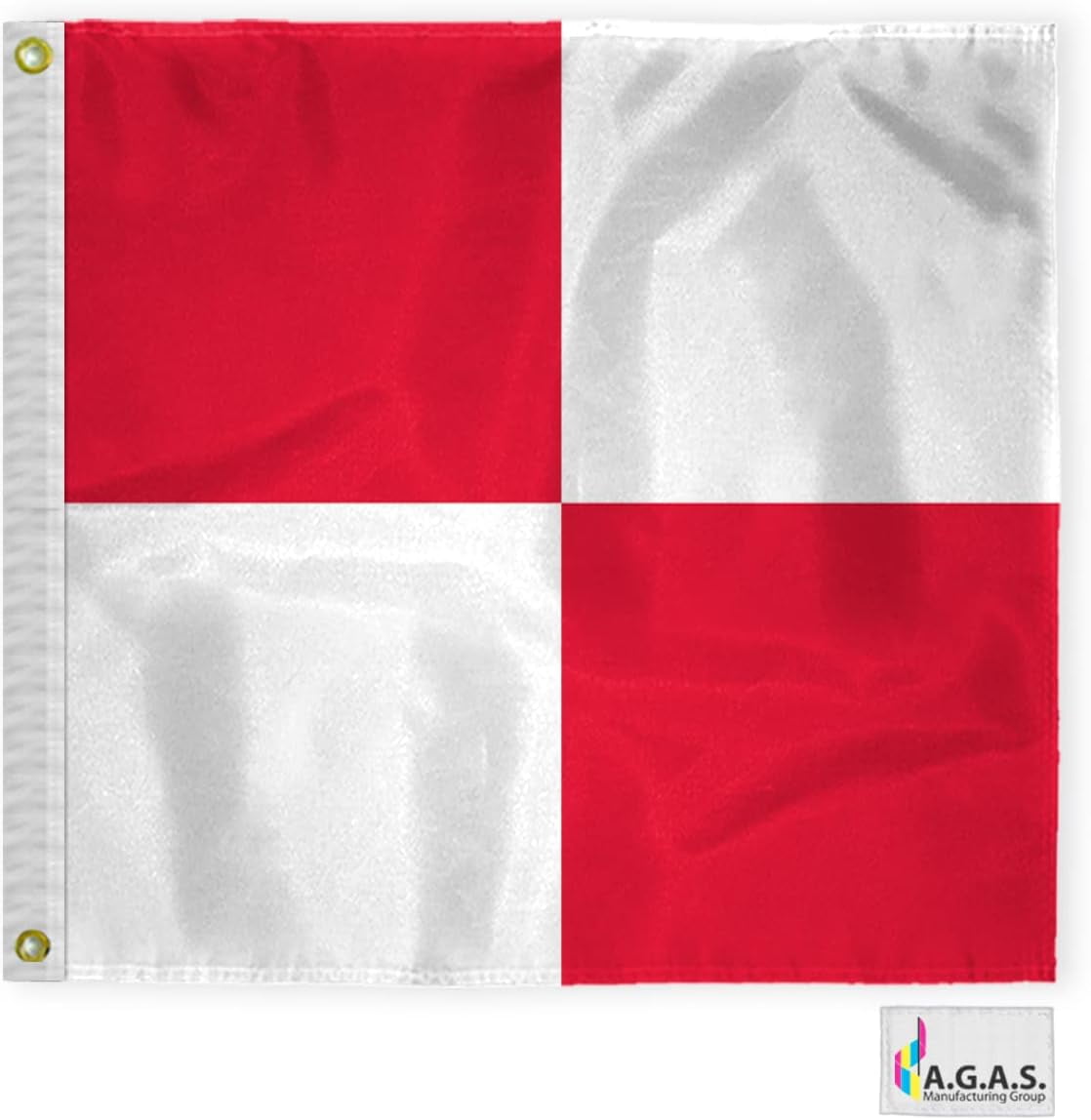 AGAS Uniform Code U Marine Signal Flag - Printed 200D Nylon - Canvas Header - Brass Grommets ...