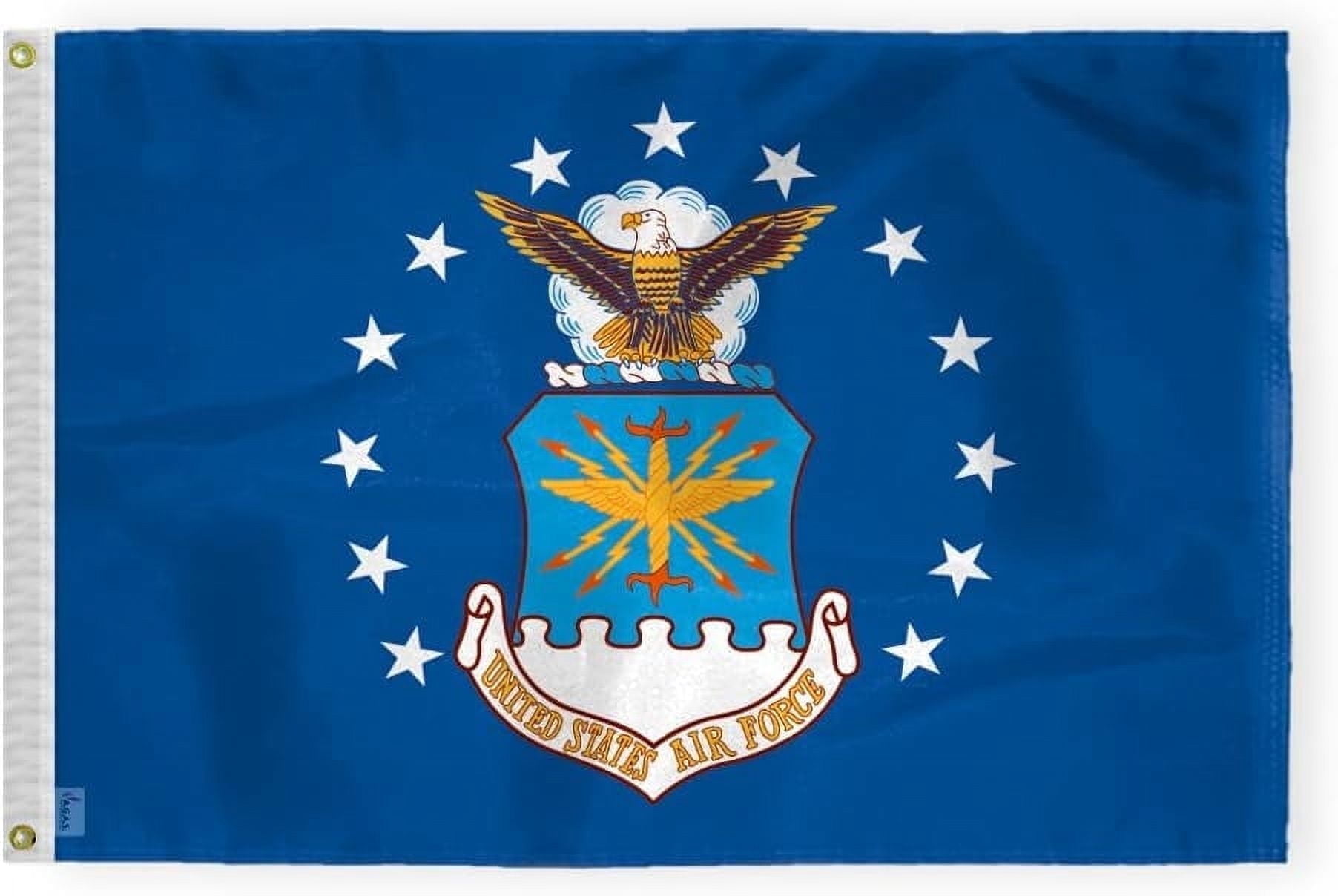 AGAS United States Air Force Flag 2x3 Ft - Printed 200D Nylon Canvas ...