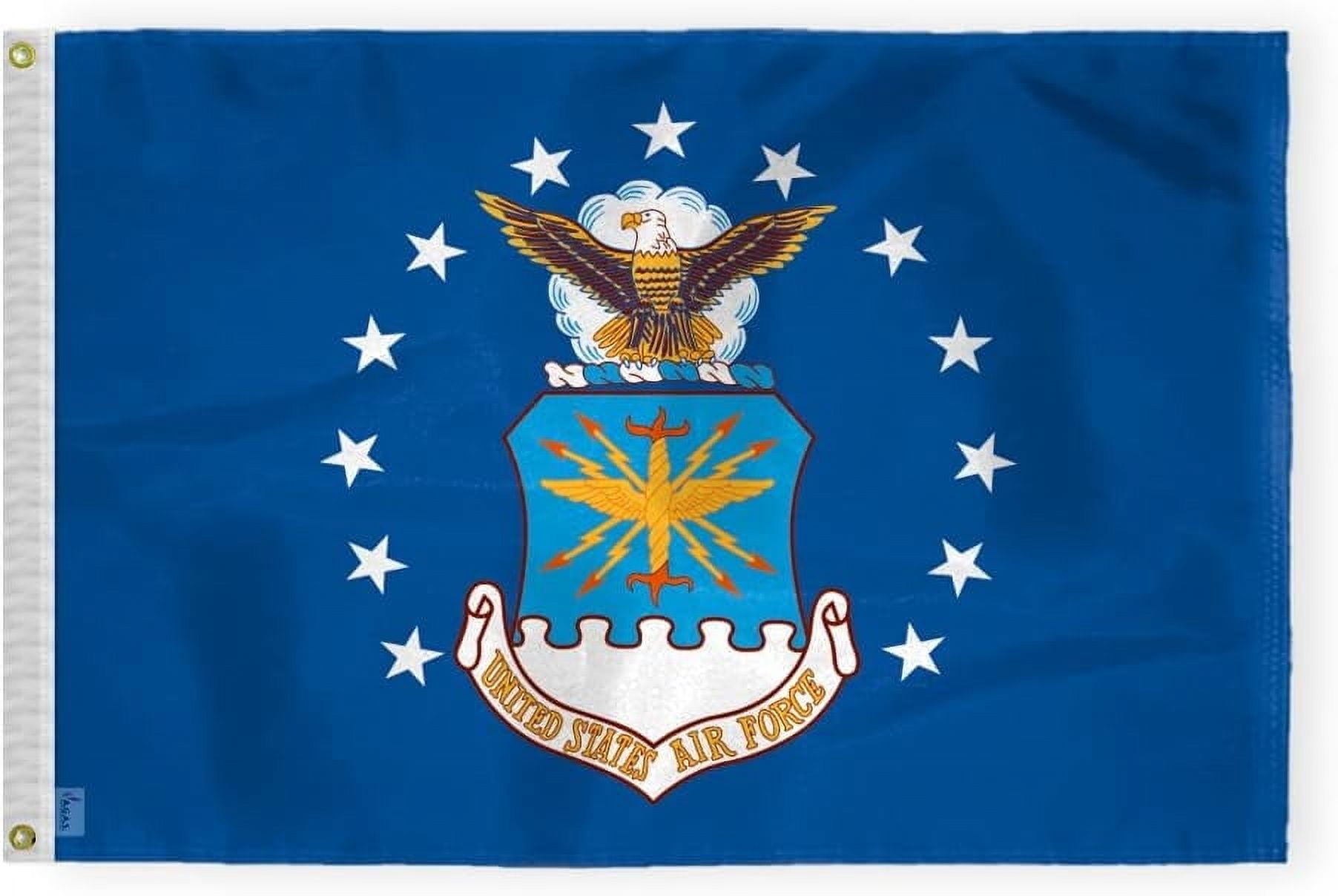 AGAS United States Air Force Flag 2x3 Ft - Printed 200D Nylon Canvas ...