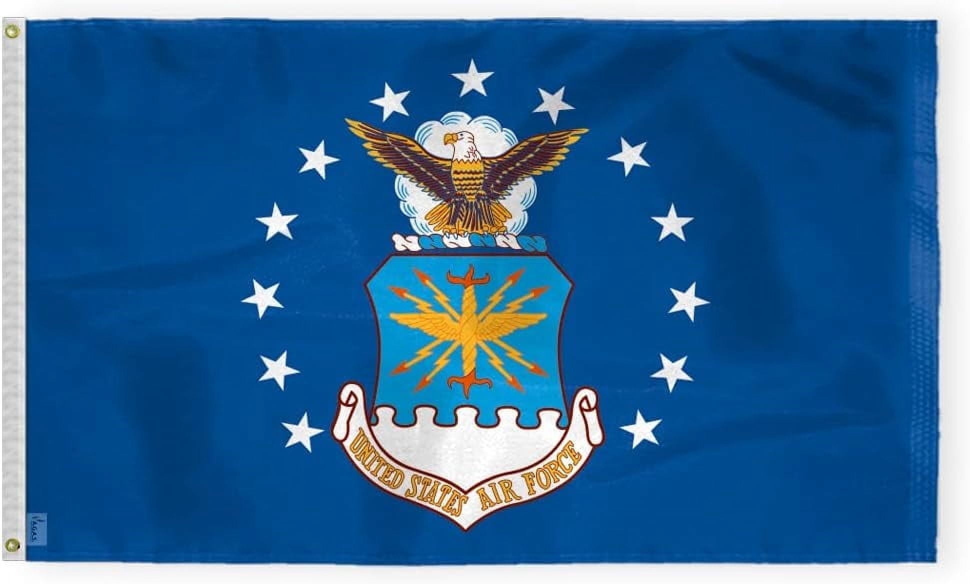 AGAS United States Air Force Flag 3x5 Ft - Printed 200D Nylon Canvas ...