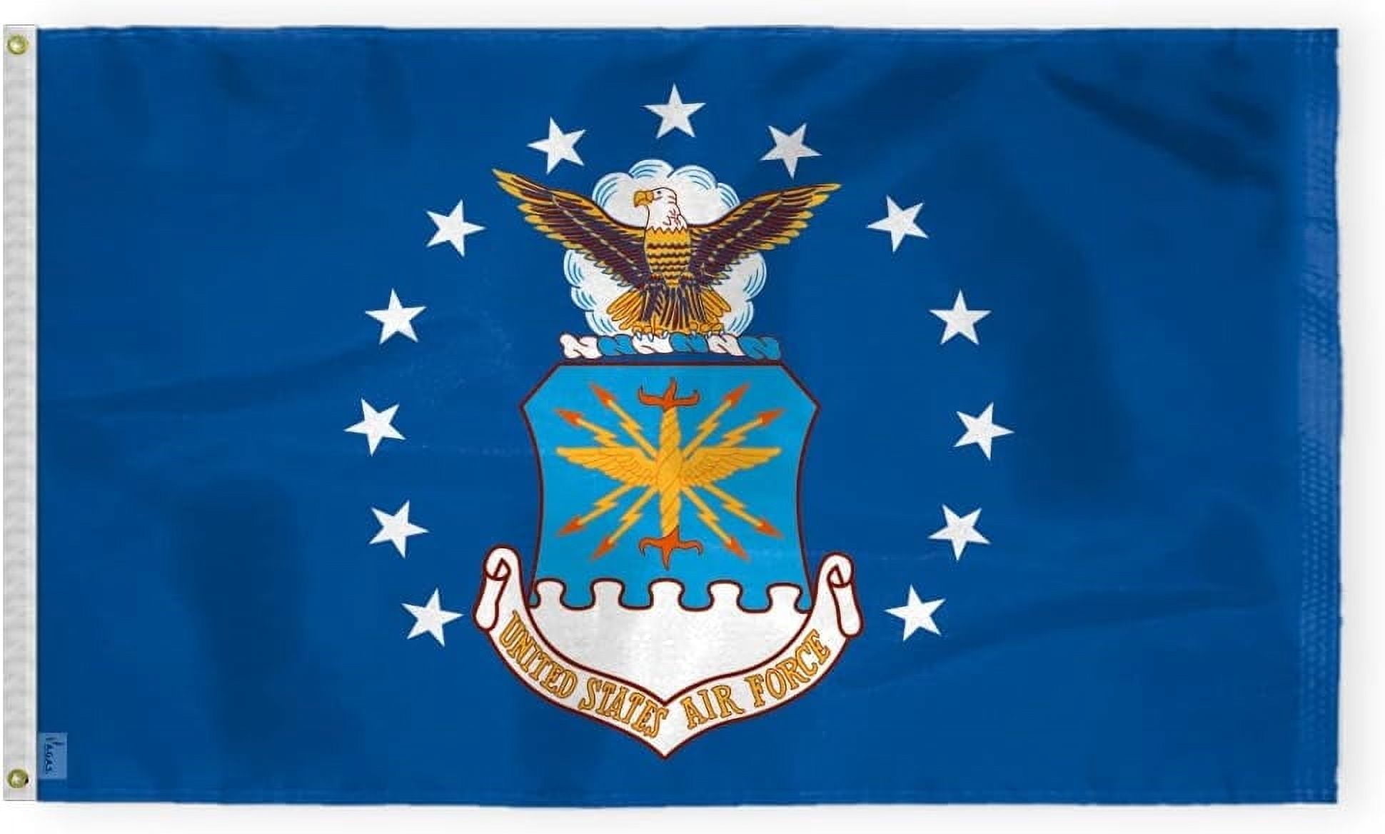 AGAS United States Air Force Flag 3x5 Ft - Printed 200D Nylon Canvas ...