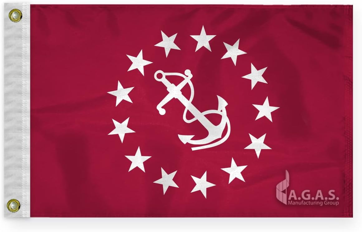AGAS Vice Commodore Officers Flag - 12 x 18 Inch - Printed 200D Nylon ...