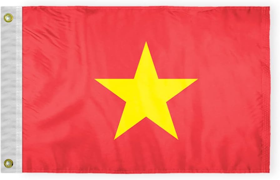 AGAS Vietnam Nautical Flag 12x18 inch Mini Vietnamese Flag Outdoor 200D ...
