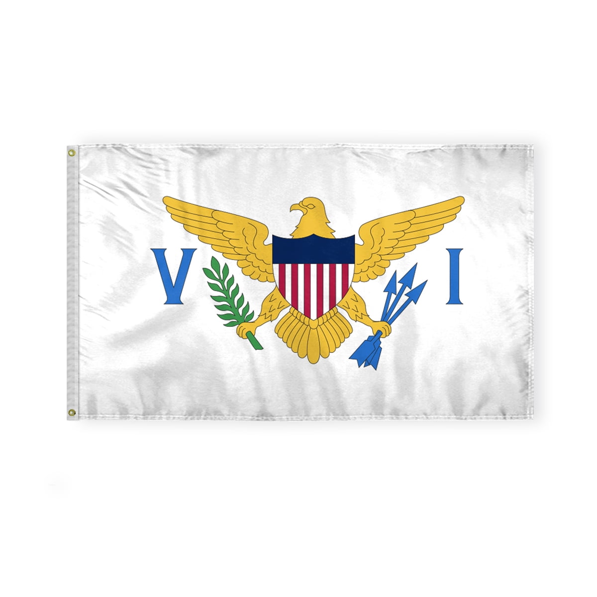 AGAS Virgin Islands State Flag 3x5 Ft - Single Sided Polyester - Iron ...