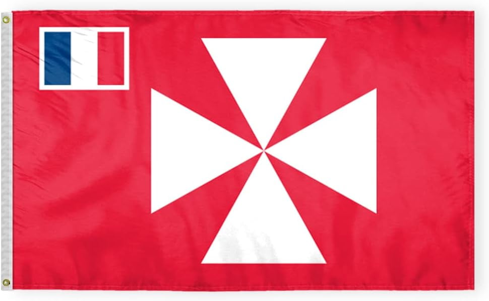 AGAS Wallis and Futuna Flag 3x5 ft Double Stitched Hem 100% Polyester ...