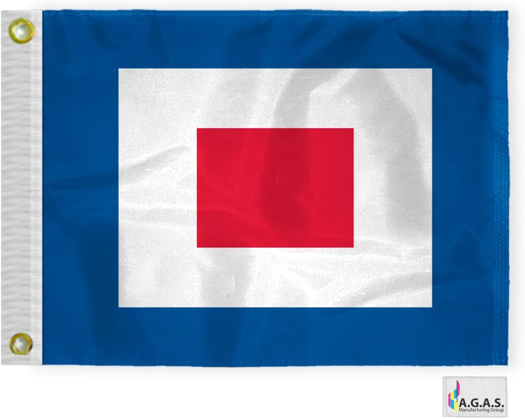 AGAS Whiskey Code W Marine Signal Flag - Printed 200D Nylon - Canvas ...