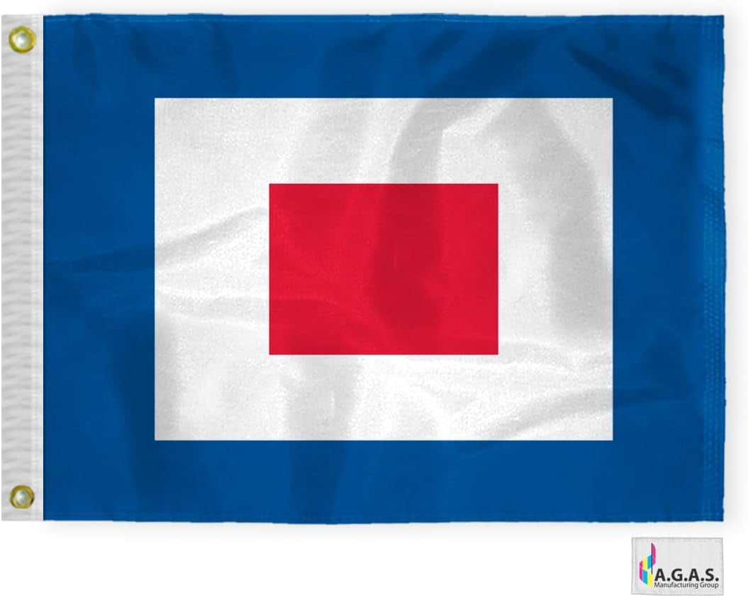 AGAS Whiskey Code W Marine Signal Flag - Printed 200D Nylon - Canvas ...