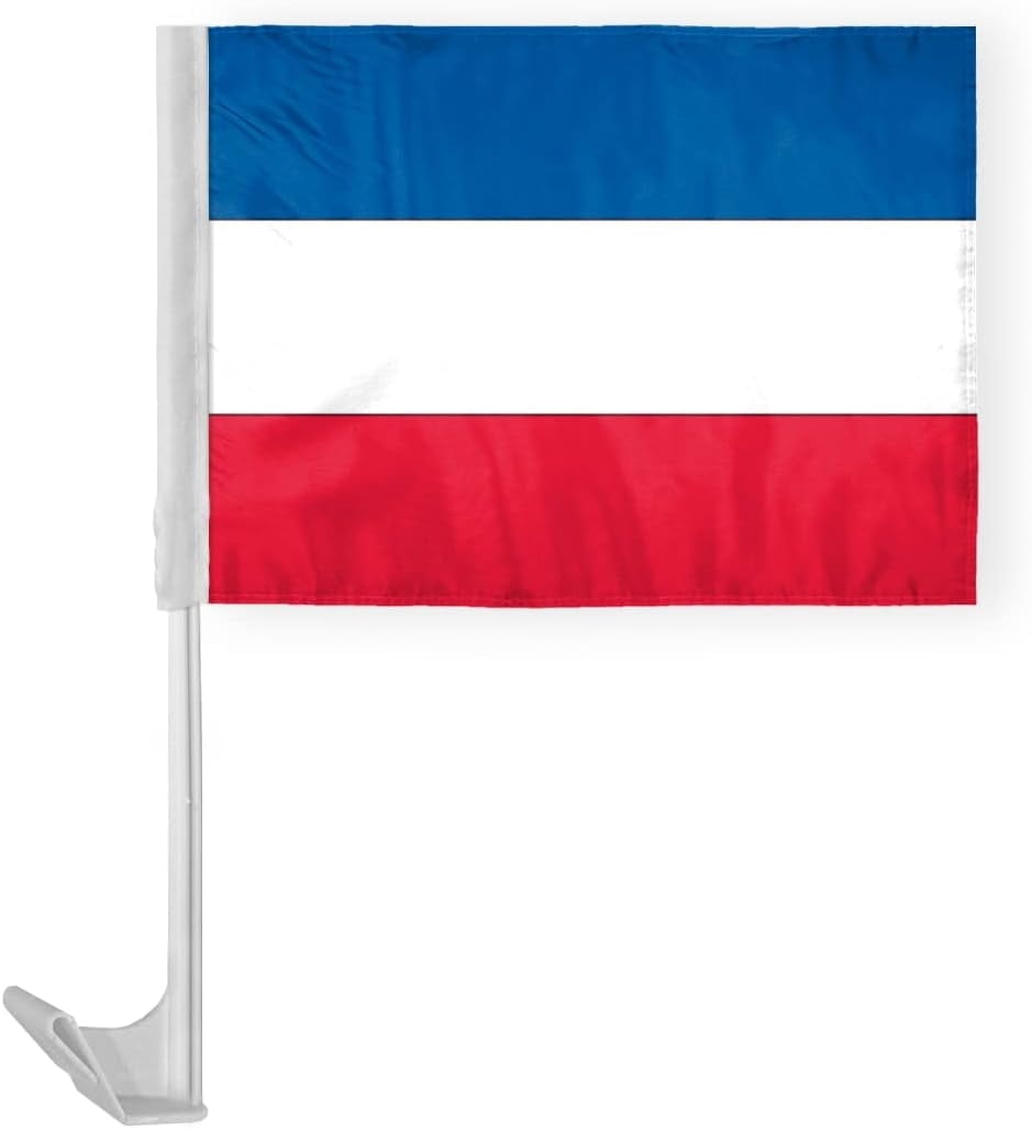 AGAS Yugoslavia Car Flag 12x16 inch Polyester Fabric Double Stitched 17 ...