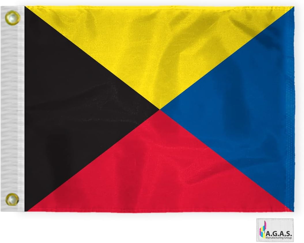 AGAS Zulu Code Z Marine Signal Flag - Printed 200D Nylon - Canvas ...