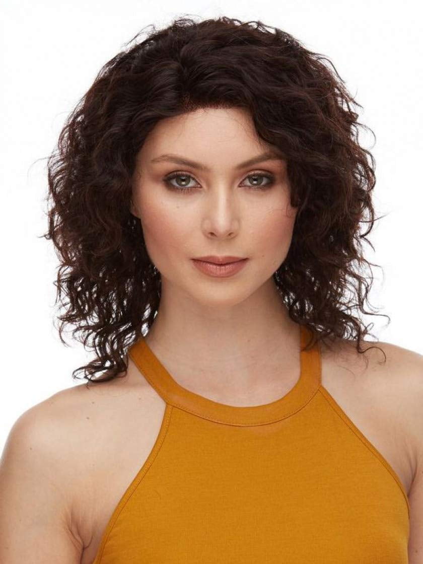 AGATHA Wig Color Natural Dark Brown - Elegante Wigs 9" Mid Length Curly ...