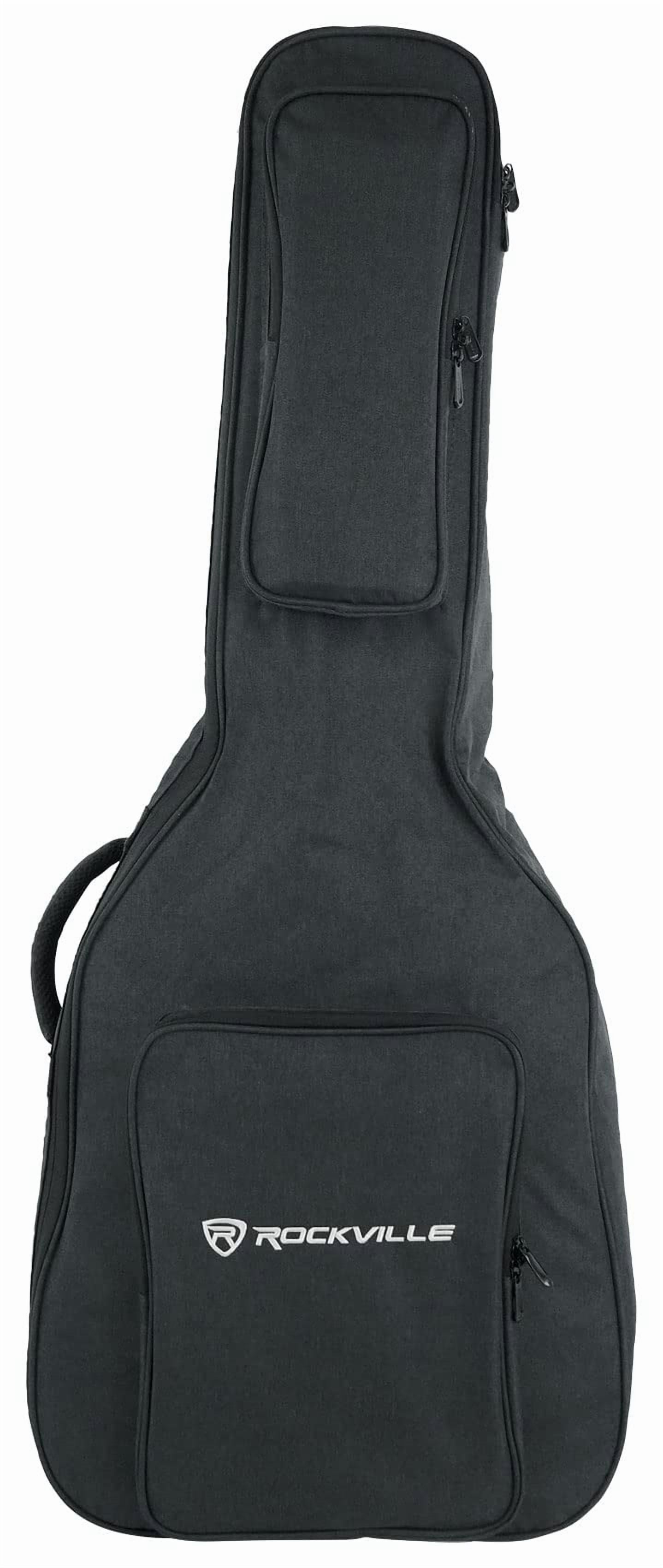 AGB45 AGB45-BK Acoustic Guitar Gig Bag with Neck Support Secure Strap ...