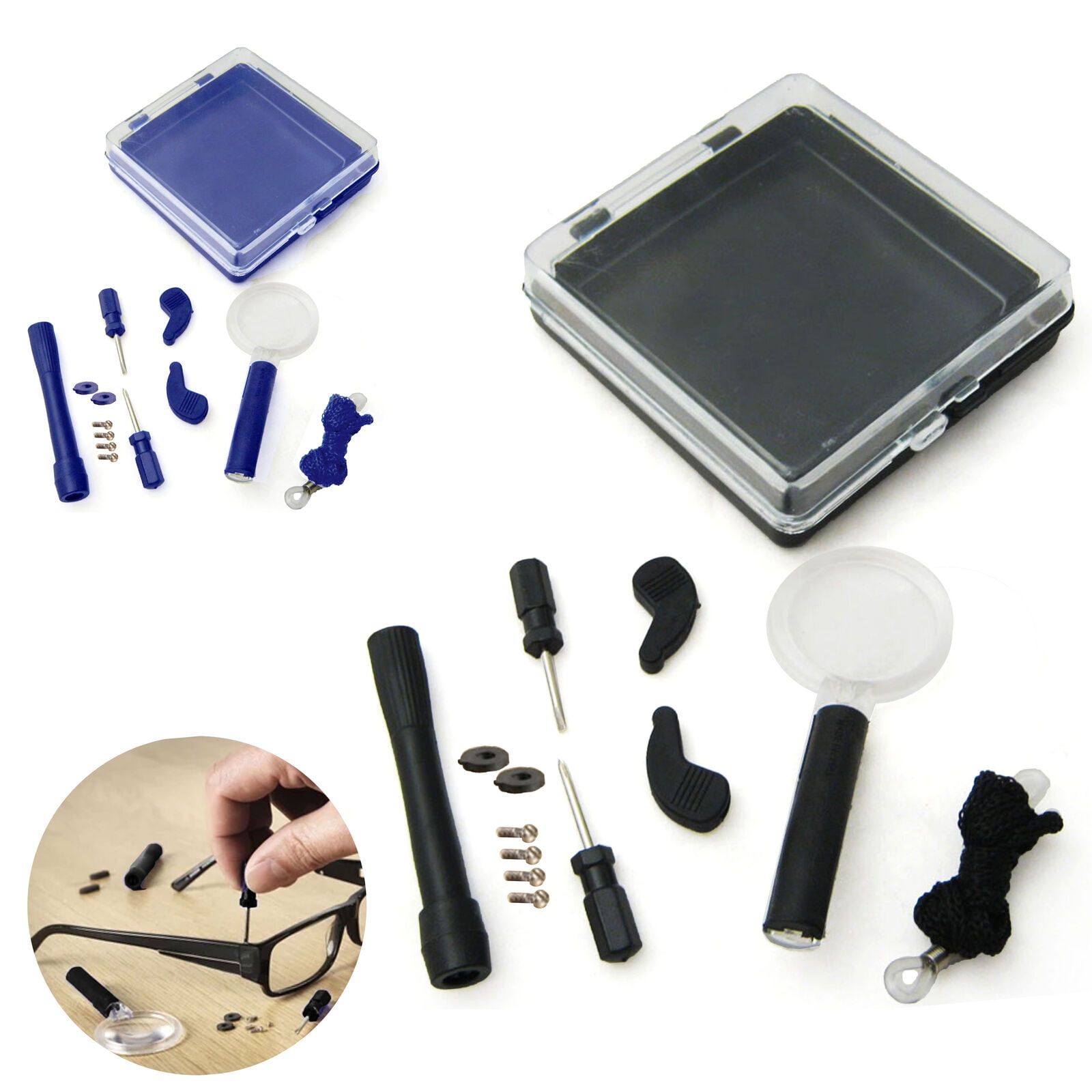 AGBY 15 Pc Glasses Repair Tool Kit Set Eyewear Optical Eyeglasses ...
