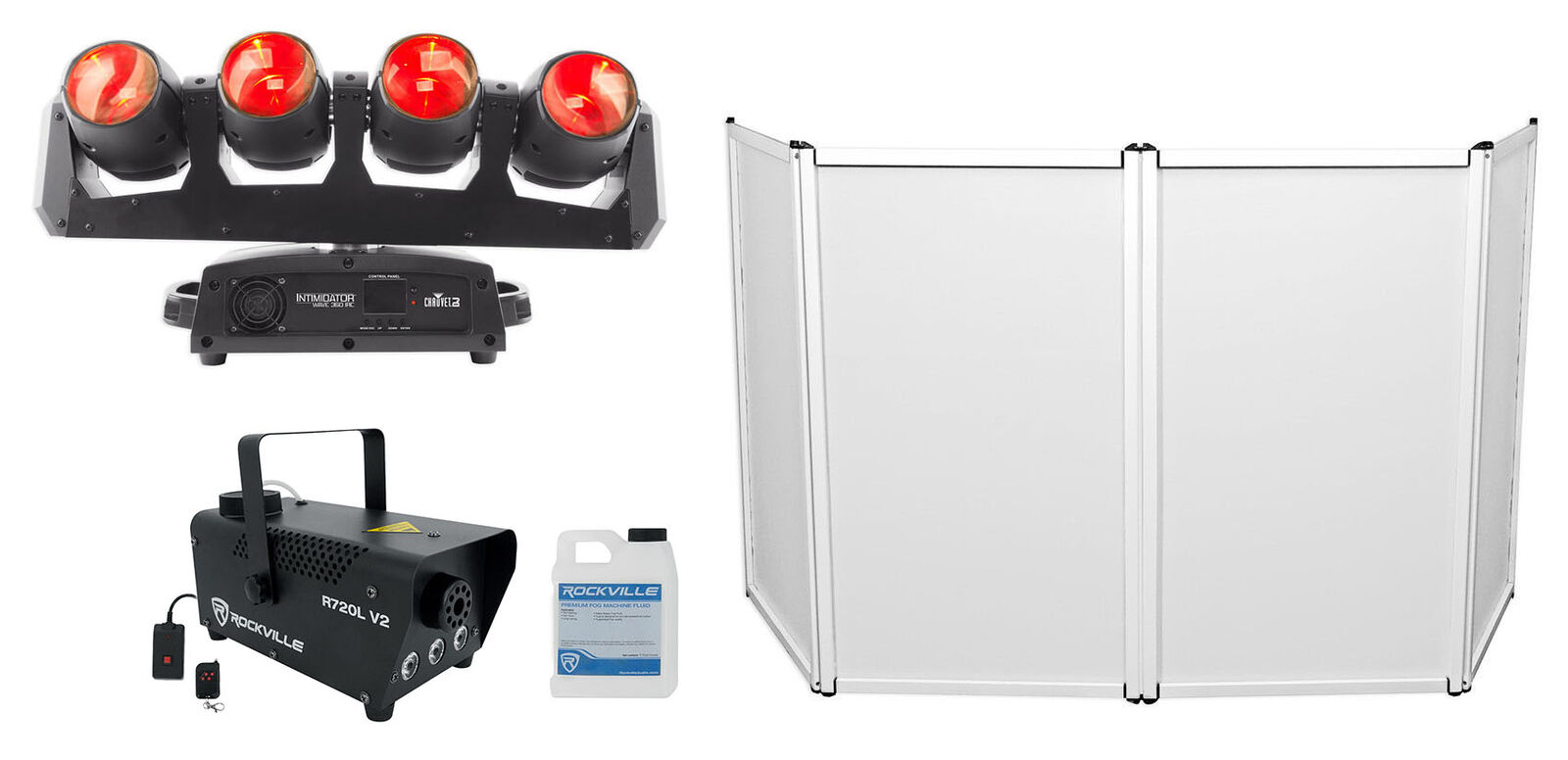 AGBY Intimidator Wave 360 Irc 4) Rotating Moving Heads+Facade+Led Fog ...