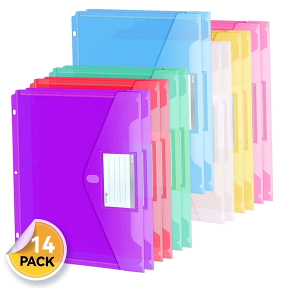 SHAANXIXIAN Binder Dividers with Pockets 8-Tab for 3-Ring Binder ...