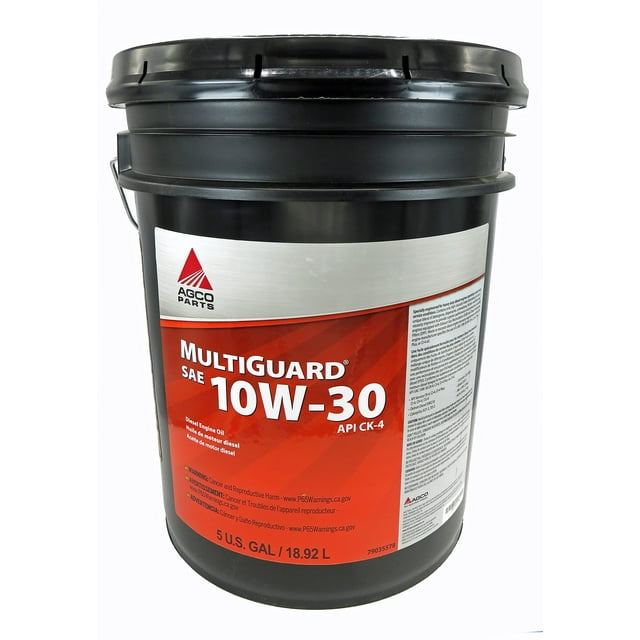 AGCO MultiGuard SAE 10W-30 Diesel Engine Oil API CK-4 5 Gallon ...