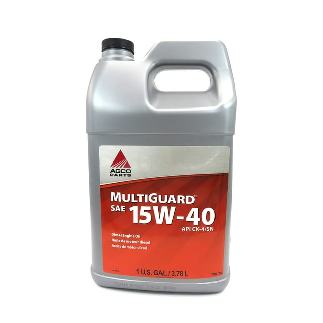 AGCO MultiGuard SAE 15W-40 API CK-4 Diesel Engine Oil 1 Gallon 79037112 ...
