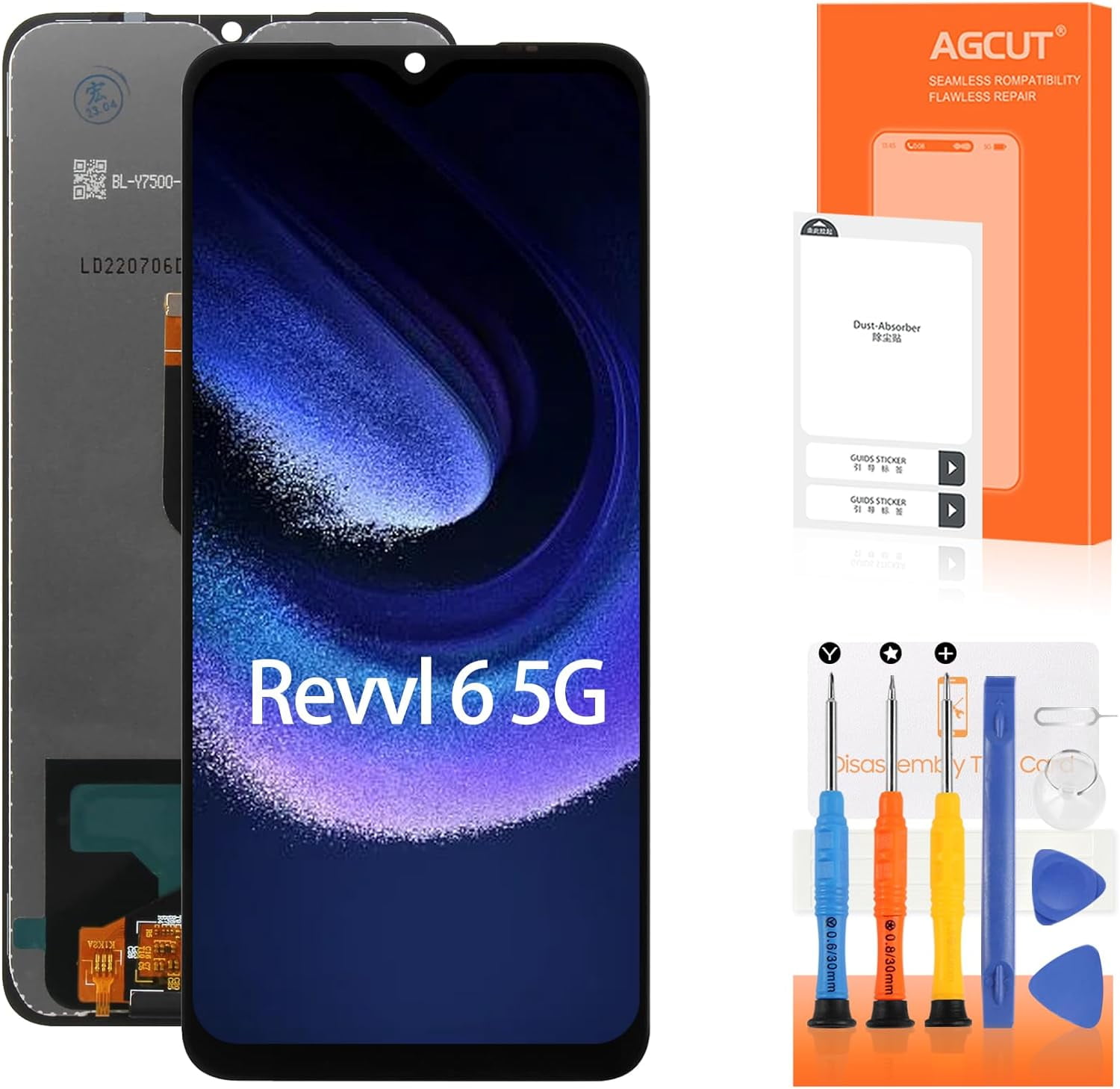 AGCUT for T-Mobile Revvl 6 5G Screen Replacement for T-Mobile Revvl 6 ...