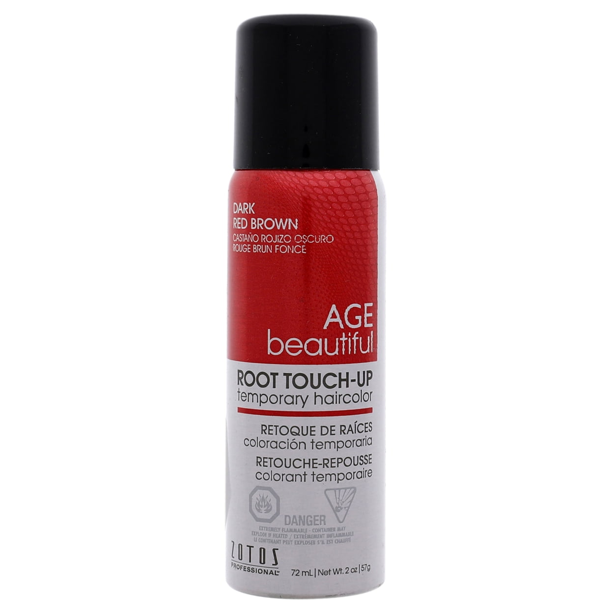 AGEbeautiful Root Touch Up Temporary Haircolor Spray - Dark Red Brown ...