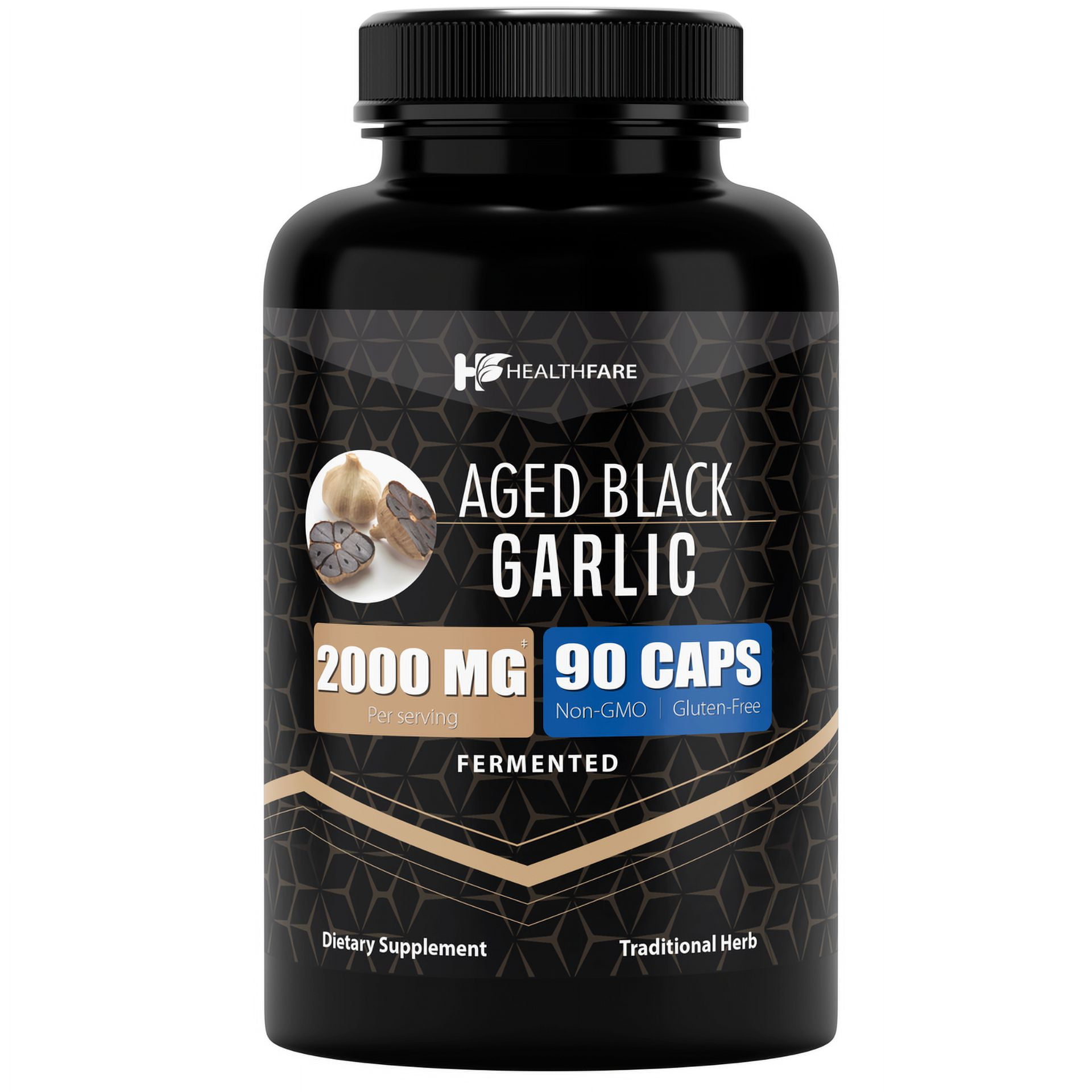 AGED BLACK Garlic Extract Dietary Supplement 2000mg 90 Caps - Walmart.com