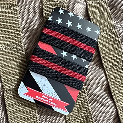 AGENT GEAR USA Red Line Fire Department Mourning Bands for Badges - Red ...