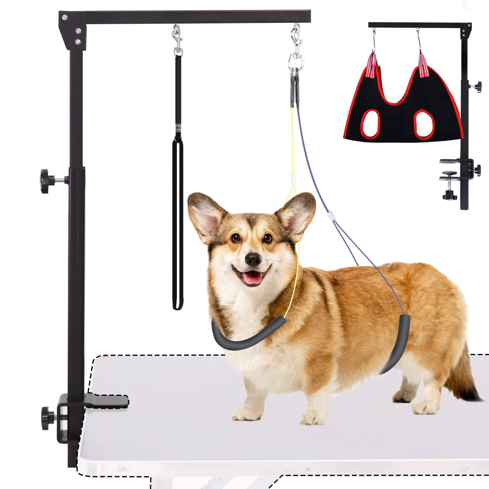 AGESISI Dog Grooming Arm with Clamp, Heavy Duty Pet Grooming Table Arm ...