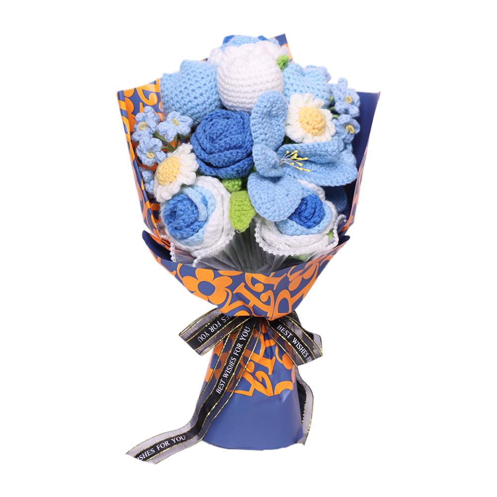 AGIUFGS Crocheted Flower Bouquet Tall, Festive Holiday Designs, for ...