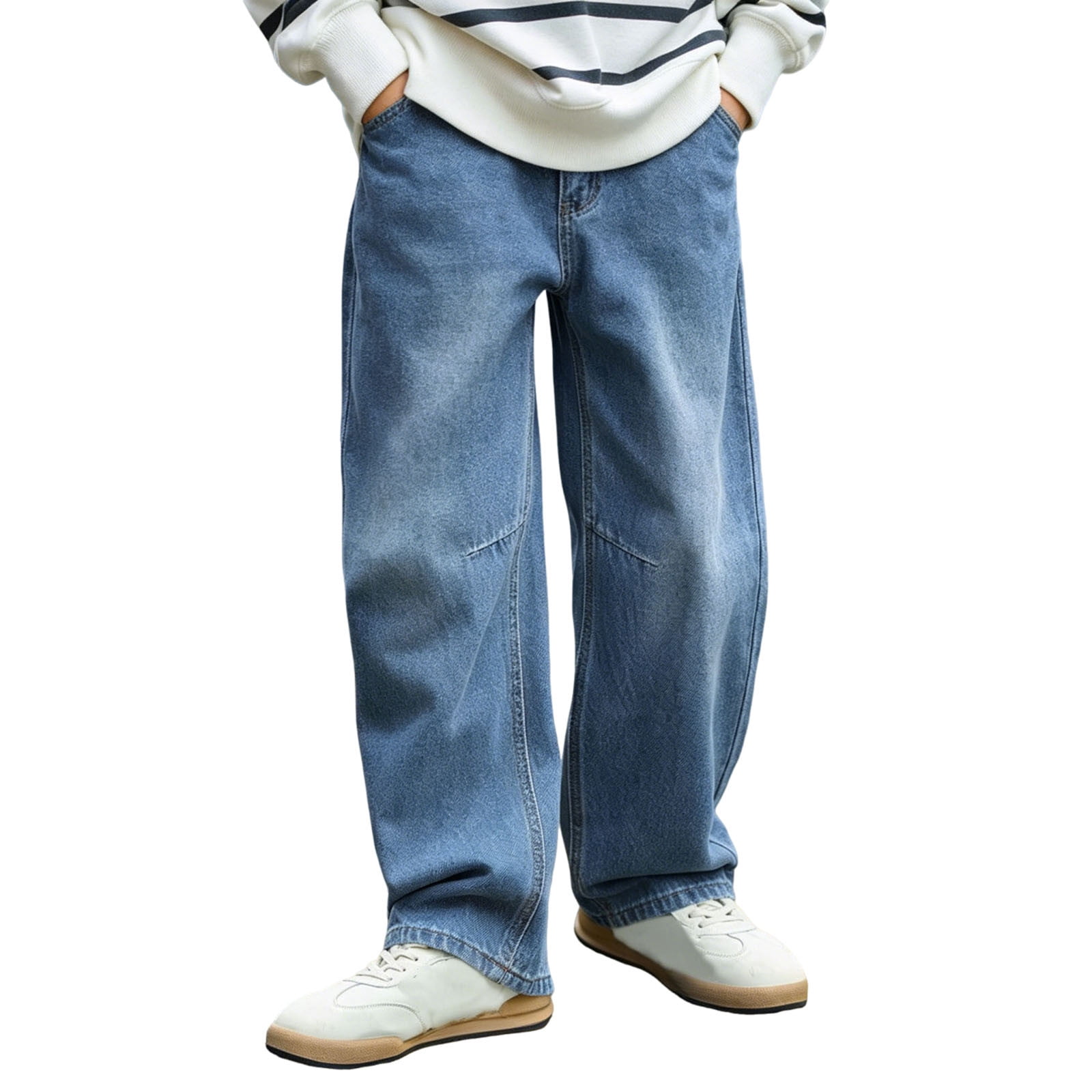 AGKIZG Boys 5 to 15 Years Summer Fabric Jeans for Kids Toddlers Baby ...