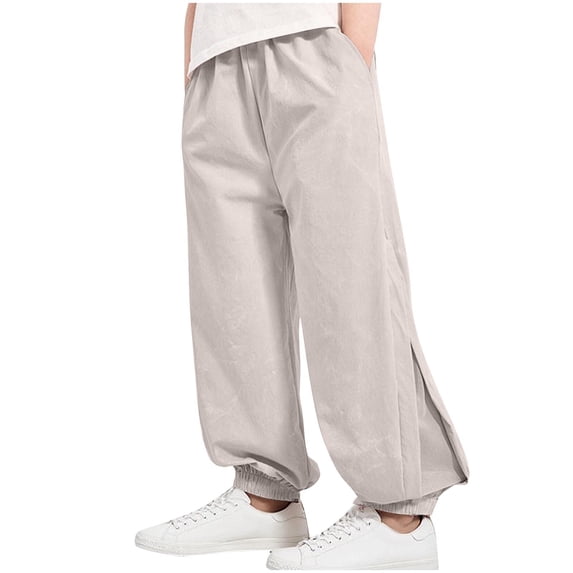 AGKIZG Boys and Girls Solid Color Side Mesh Breathable Thin Pants with ...