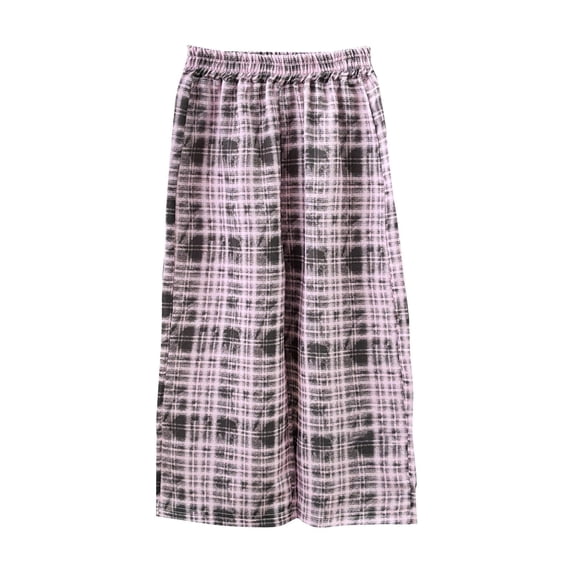 AGKIZG Girls 2 to 12 Years Summer Fabric Wide Leg Pants for Kids ...