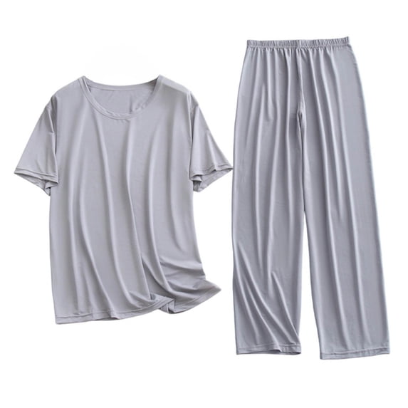 AGKIZG Men's Fashion Summer Thin Ice Silk Fitness Sports Solid Color ...