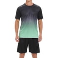 AGKIZG Men's Gradient Color Short Sleeve Crew Neck T Shirt Elastic ...