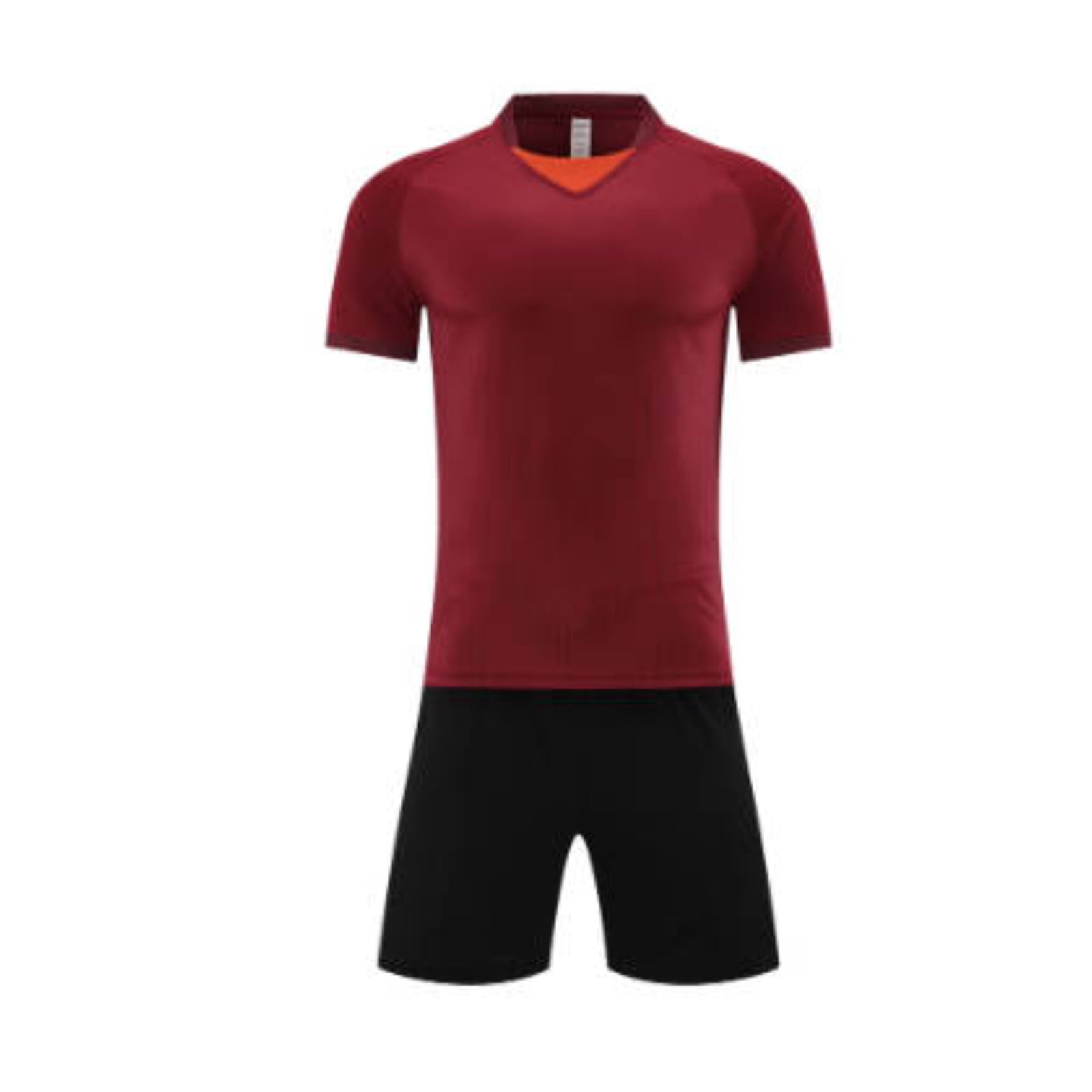 AGKIZG Men's Shorts and Top Set Uniform Soccer 2 Piece Matching Set for ...