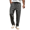 AGKIZG Men's Solid Color Cinched Waist Drawstring Button Closure Casual ...
