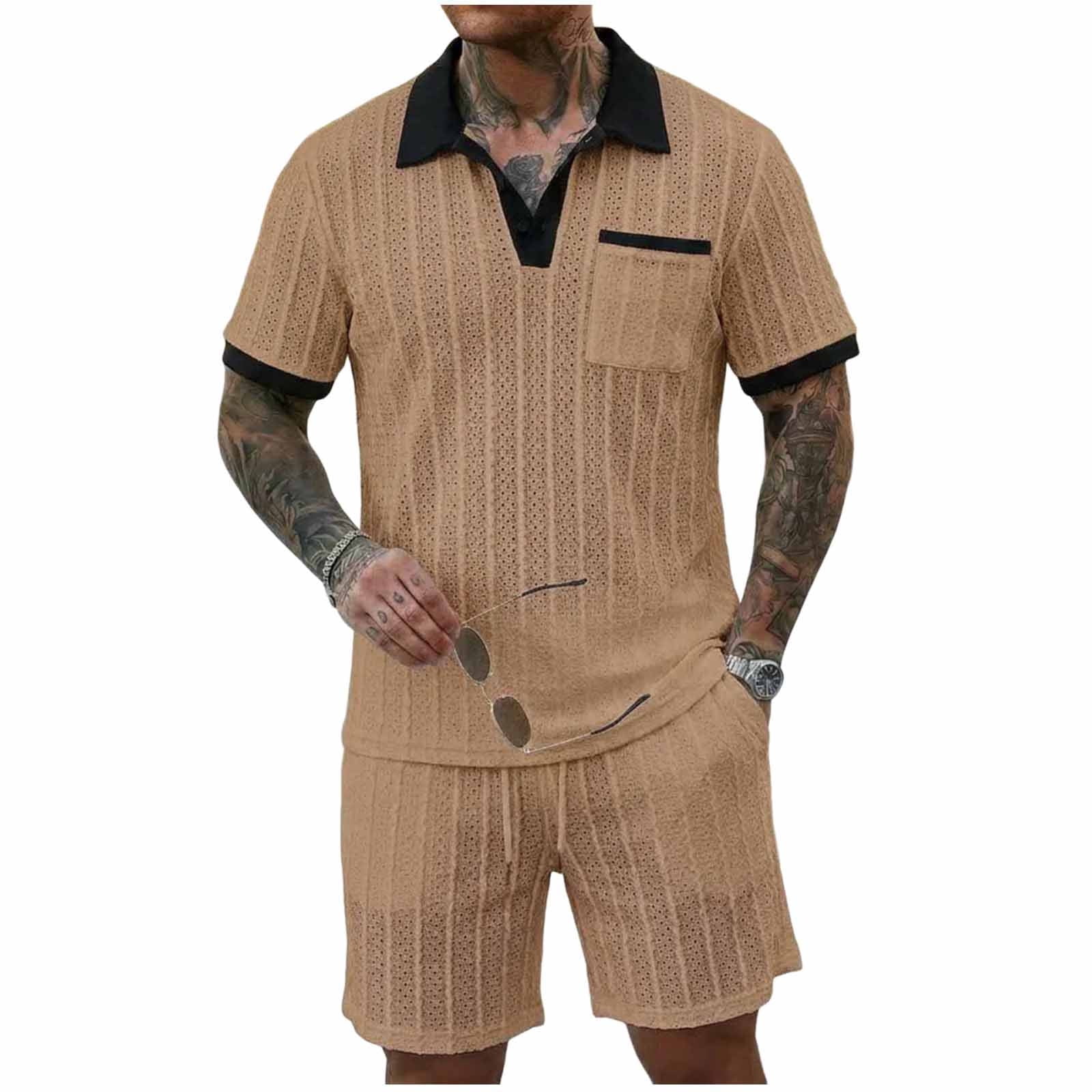 AGKIZG Men's Solid Color Hollow Out Breathable Casual Elastic Waist ...