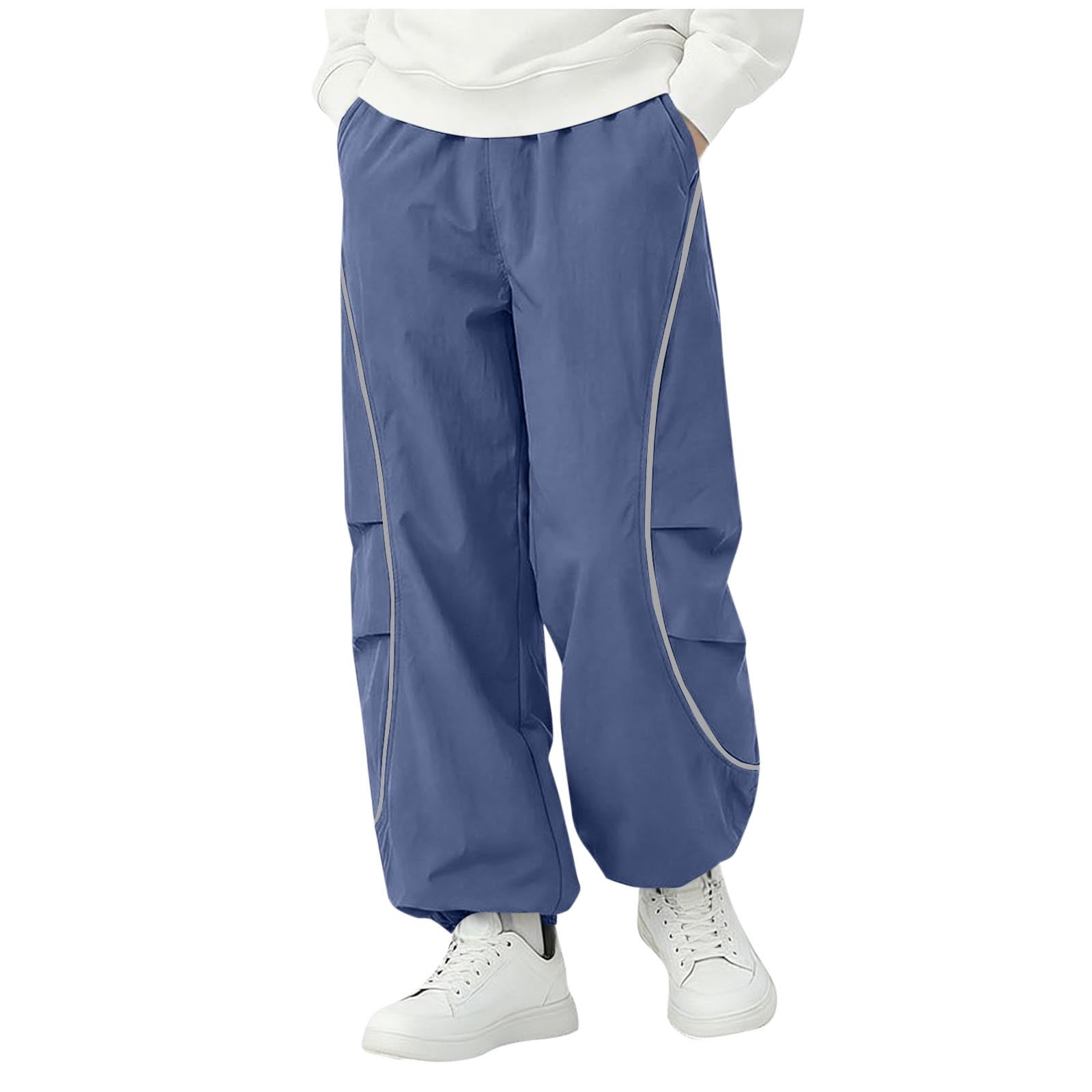AGKIZG Outdoor Woven Dry Pants Slightly Wide Leg Cargo Pants for Kids ...