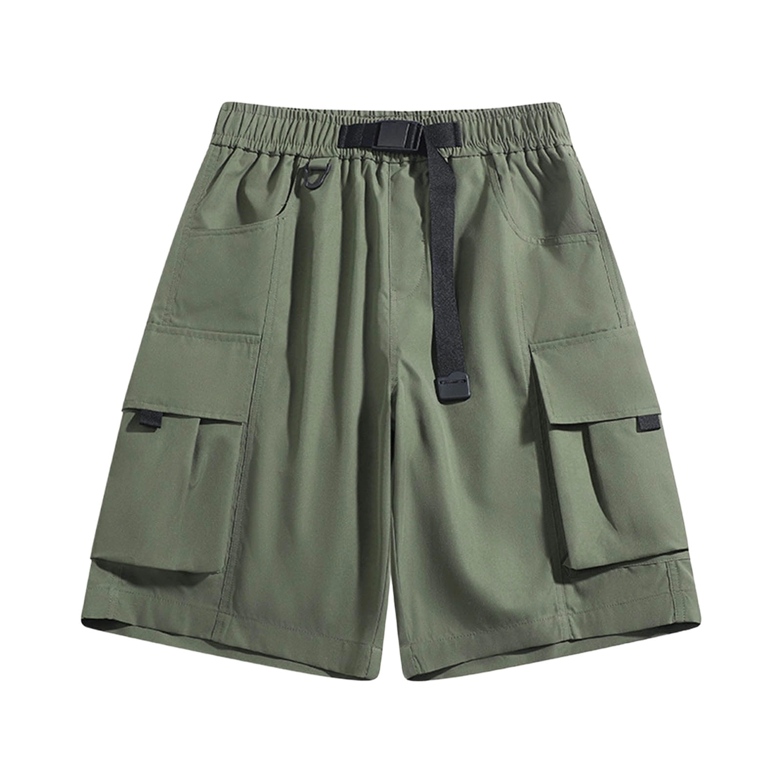 AGKIZG Print Men Gradient Fake Piece Shorts Elastic Waist Breathable ...