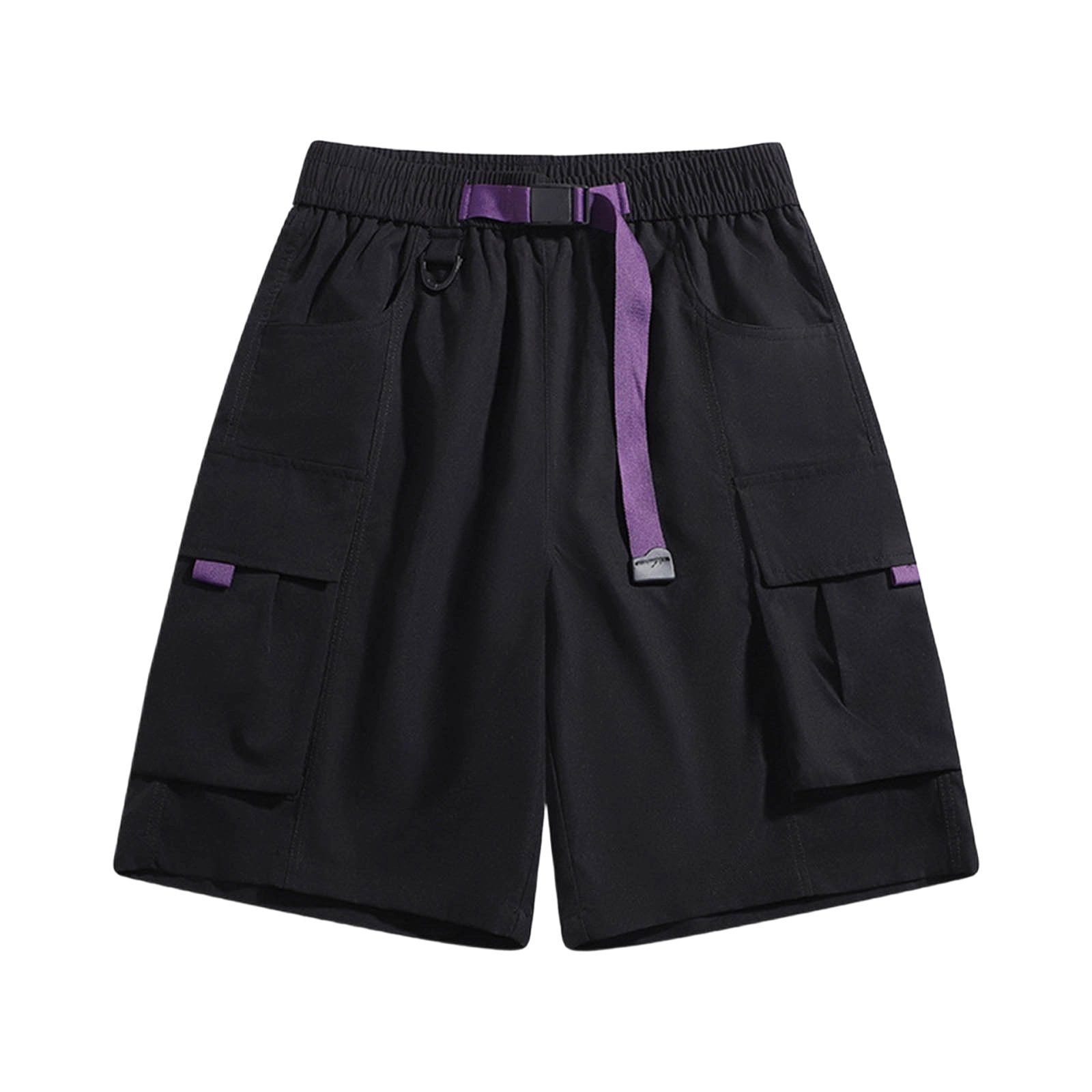 AGKIZG Print Men Gradient Fake Piece Shorts Elastic Waist Breathable ...