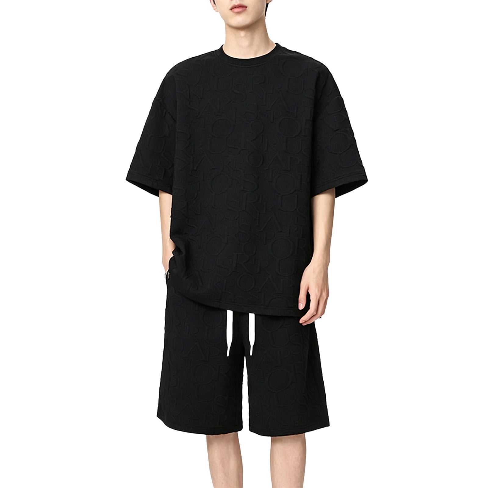 AGKIZG Solid Color Fashion Casual Short Sleeve Summer Ice Silk Thin ...
