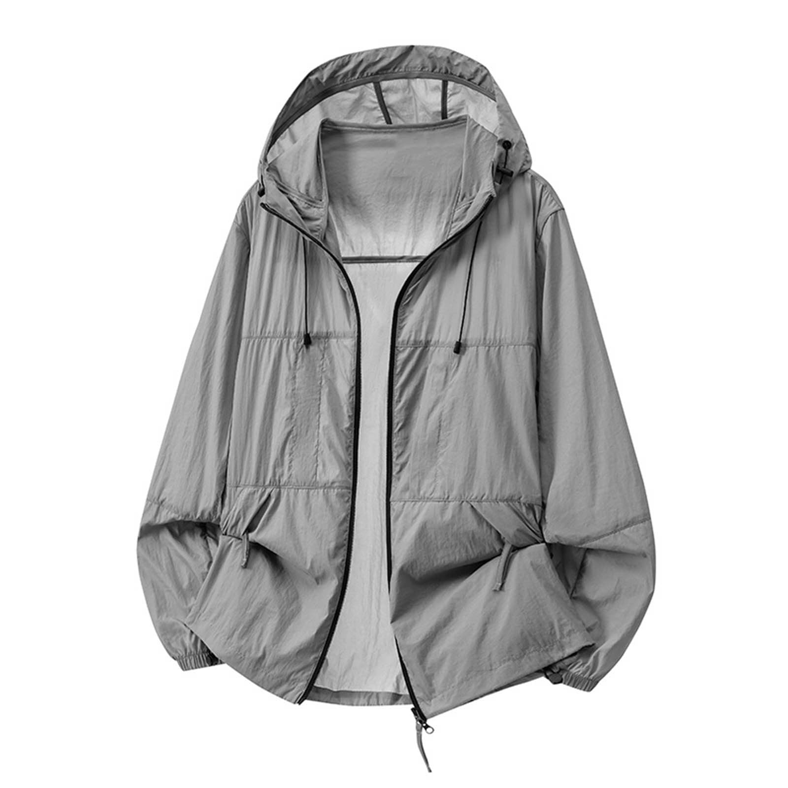 AGKIZG Solid Color Fashion Outdoor Pocket Sun Protection Hooded Long ...