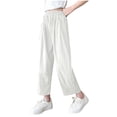AGKIZG Solid Color Ice Silk Dry Proof Sun Protection Casual Long Pants ...