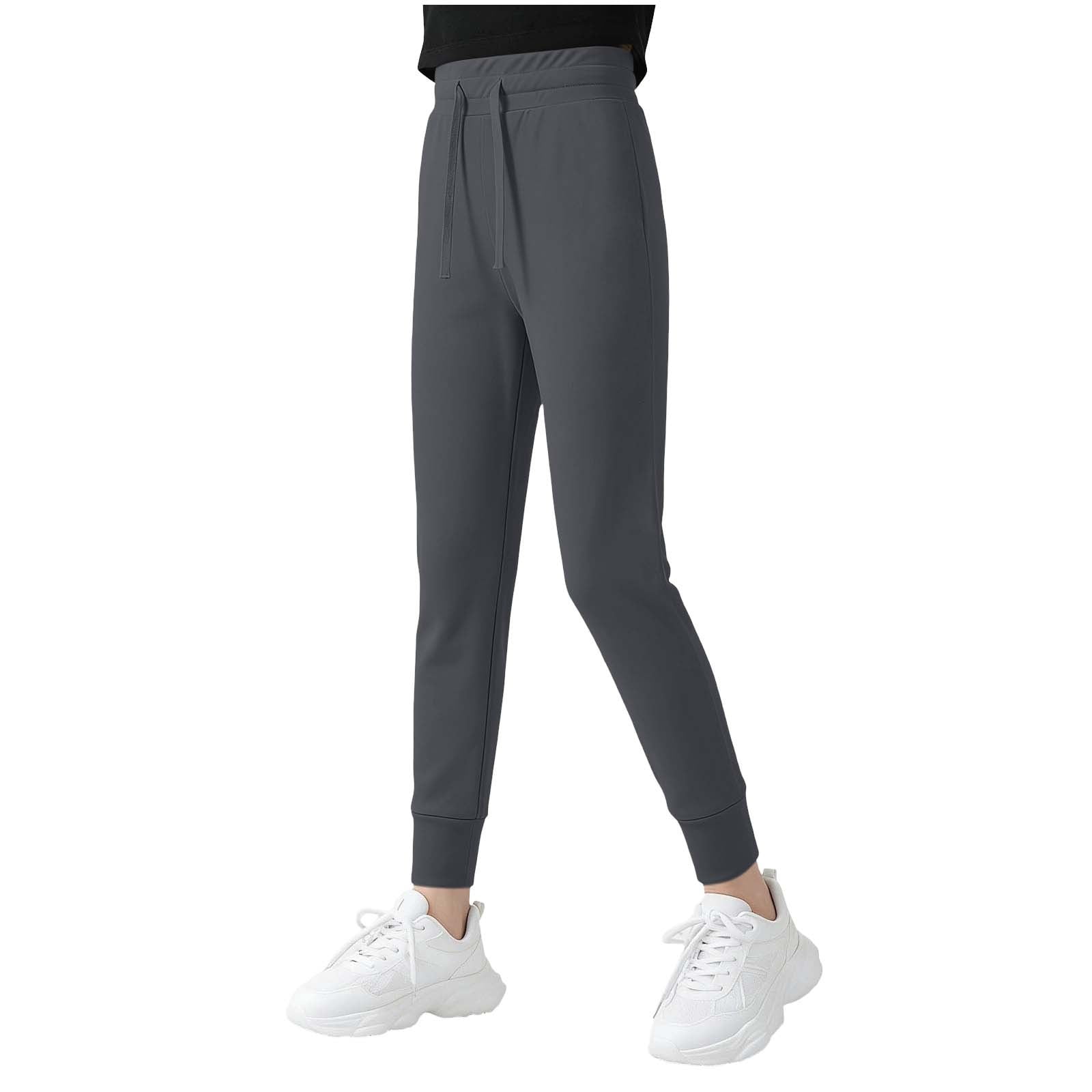 AGKIZG Solid Color Loose Jogger Casual Long Pants Elastic Waist for ...