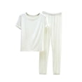 AGKIZG Solid Color Loungewear Set for Women Crew Neck Sleeveless Top ...